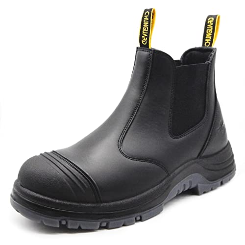 Soft Toe Steel Toe Work Boots for Men Women, 6 Inch Pull On Chelsea ...