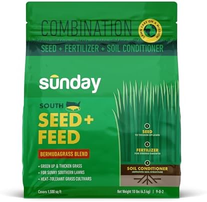Amazon.com: SUNDAY Heat Tolerant Seed + Feed - 3-in-1 Grass Seed ...