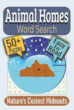 Animal Homes Word Search Puzzle Book: Puzzles Featuring Habitats ...