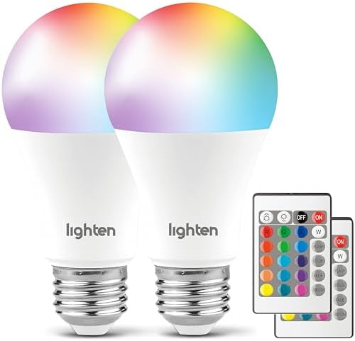 Yangcsl LED Light Bulbs 40W Equivalent, RGB Color Changing Light Bulb ...