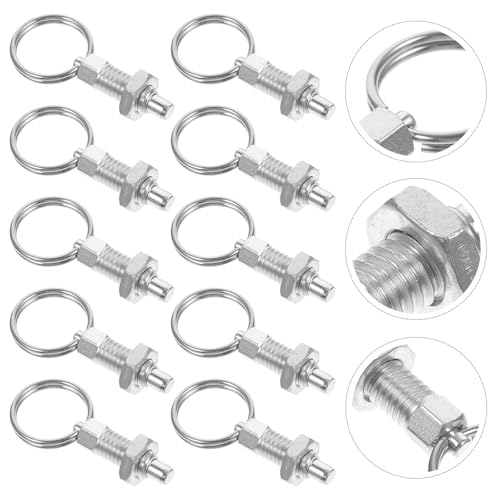 DEARMAMY 10Pcs Steel Locking Pins with Pull Rings Spring Plungers ...