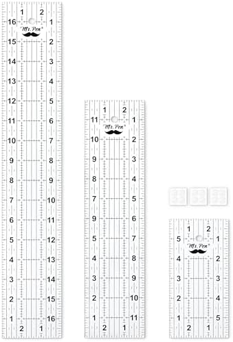 Amazon.com : 4 Pieces Clear Plastic Ruler Grid Ruler Transparent Ruler ...