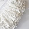 Amazon.com: Yalulu 2 Yards Cotton Ruffle Lace Trim Eyelet Lace Fabric ...