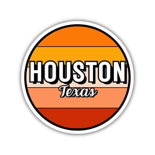 Amazon.com: Houston Texas Travel Sticker, 2.5" Multiple Colors, Vinyl ...