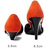 ADAHX Foldable Leather Stiletto Heels with Adjustable Height