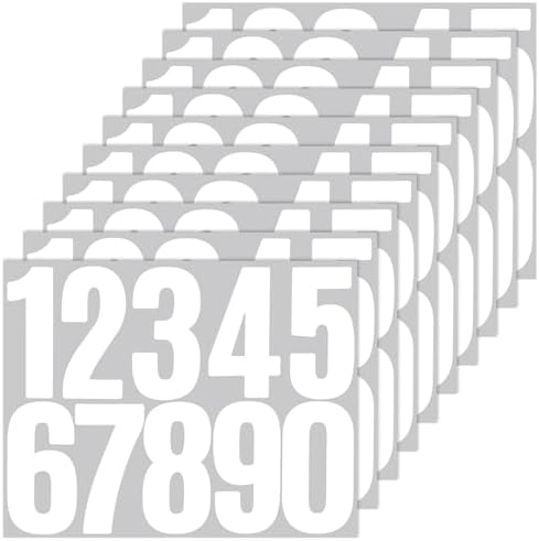 YQQYG 100PCS Door Number Stickers, Vinyl Sticky Numbers Waterproof ...