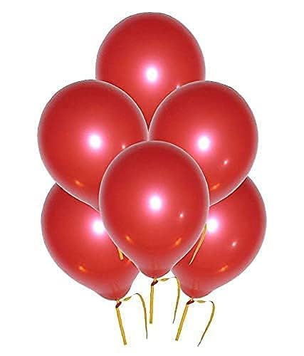 BalloonzBar 10" Red Metallic Balloons | Metallic Balloons for ...