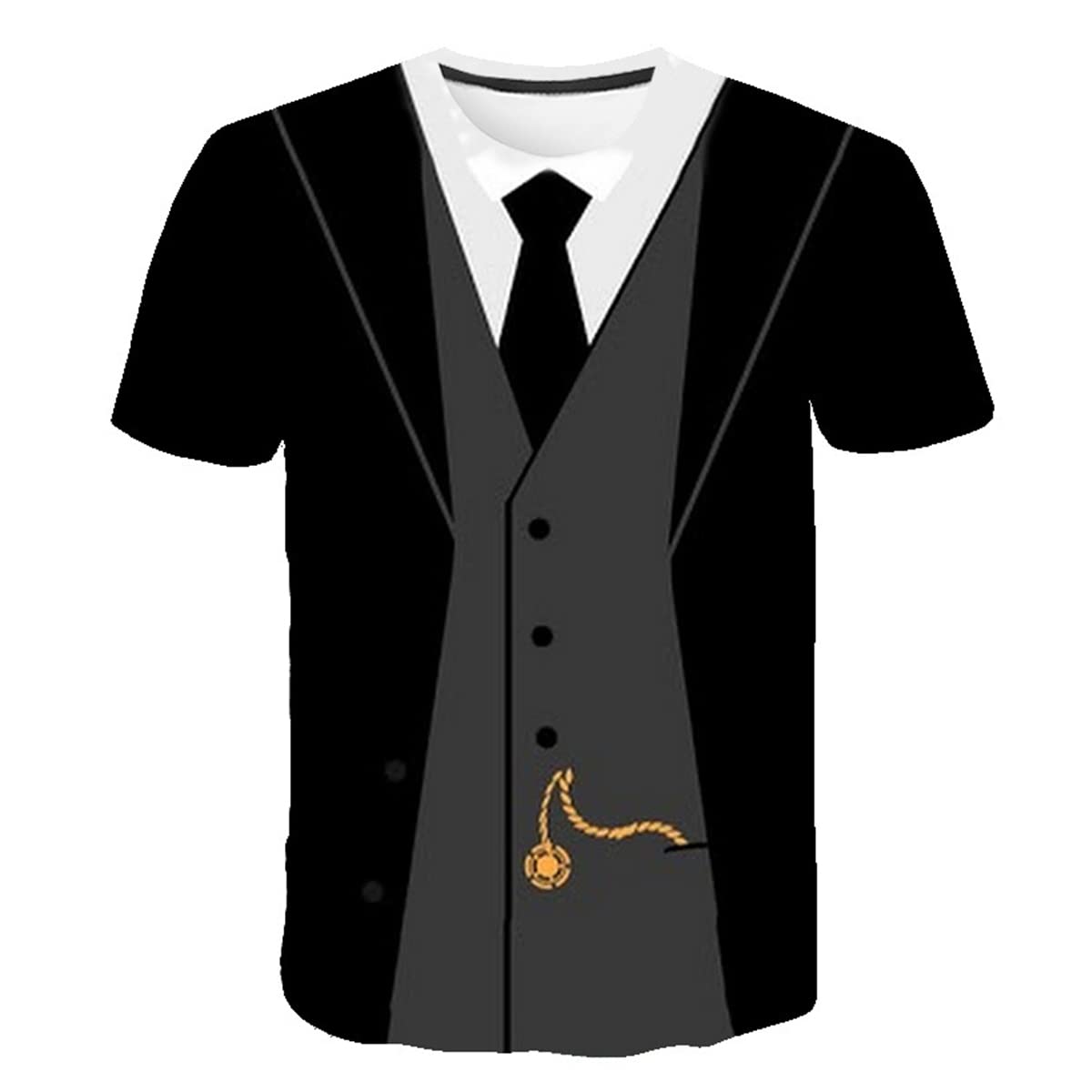 Amazon.com: LAOLIUSN Tuxedo T Shirts for Men Tux Costume Suit and Tie ...