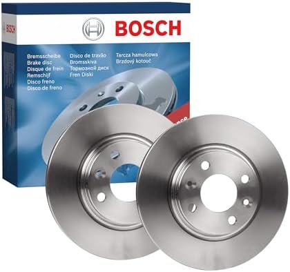 Bosch BD2146 Brake Disc Set - 258 mm Vented High-Carbon Discs - Front ...
