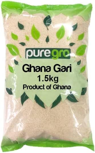 Puregro Ghana Gari 1.5kg (PACK OF 1) | Product of Ghana | Fine & Crispy ...