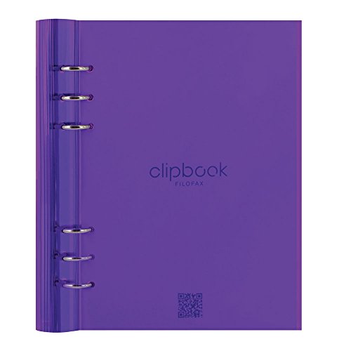 Filofax Clipbook, Purple Translucent Cover, A5, 8-1/4 x 5-3/4 (B023614 ...