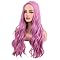 Amazon.com : WTHCOS Hot Pink Magenta Wig - Long Curly Wavy Hair Wigs ...