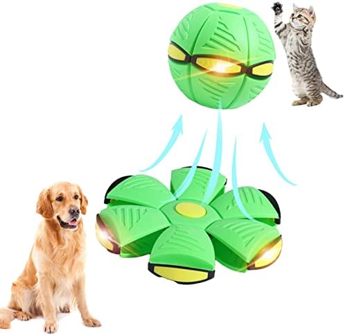 Dog Toys Flying Saucer Ball - Pet Magic Deformation UFO Toy for Outdoor ...