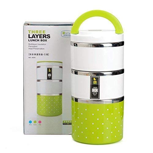 Buy HEET 3 Layer Stainless Steel Homio Premium Lunch Box Set/Lunch Box ...