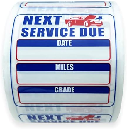 Amazon.com : Checkered Flag Oil Change Service Reminder Stickers / 250 ...