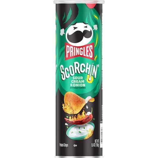 Amazon.com: Pringles Scorchin' Potato Crisps Chips, Sour Cream and ...
