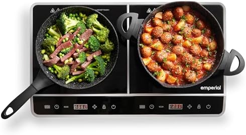 COOKTRON Double Induction Hob, Portable Induction hob with Dual Zone ...