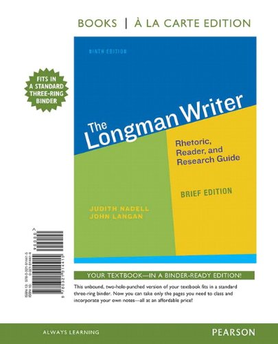 Amazon.com: The Longman Writer, Brief Edition, Books a la Carte Edition ...