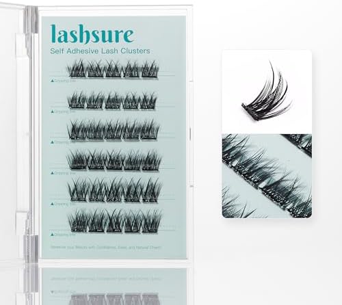 Amazon.com: Lashsure Self Adhesive Eyelash Clusters Kit - Natural Black ...