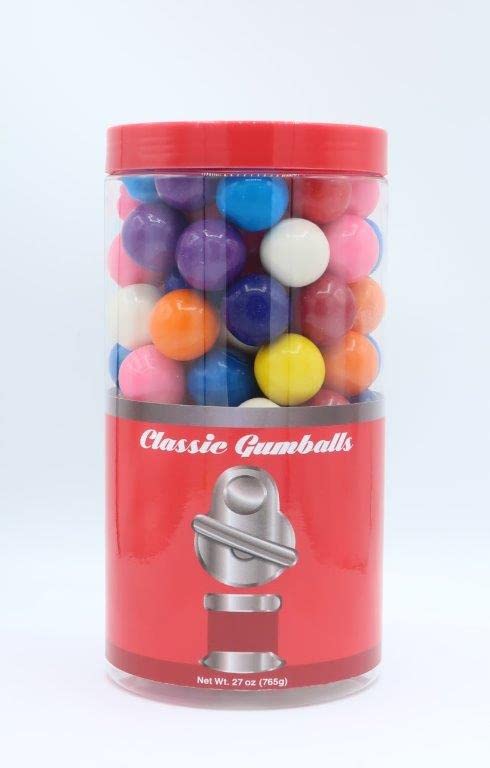 Amazon.com : Gumball in a Jar, 27 oz Jar of 1 Inch Assorted Gumballs in ...