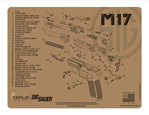 Snapklik.com : EDOG M17 Gun Cleaning Mat - Tan Schematic (Exploded View ...