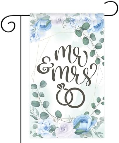 Amazon.com : Welcome Bride and Groom Wedding Garden Flag 12 x 18 Inch ...