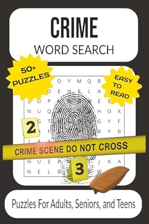 Crime Word Search Puzzle Book: Word Searches With Easy to Read Print ...