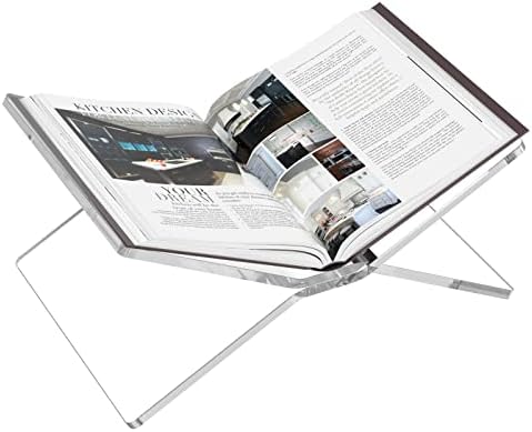 NIUBEE Acrylic Book Holder,Acrylic Book Stands for Open and Closed ...