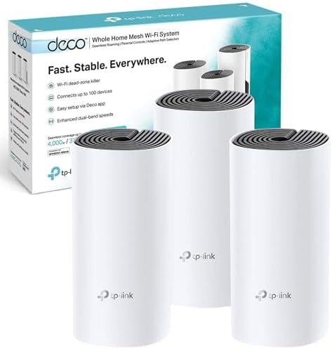 TP-Link Deco M4 Whole Home Mesh Wi-Fi System, Up to 4000 sq ft Coverage ...