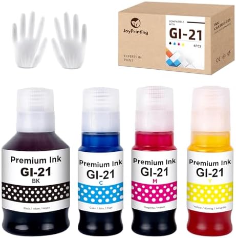 JoyPrinting Compatible Ink Replacement for Canon GI-21 Ink Bottles GI21 ...