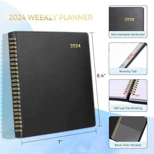Snapklik.com : SUNEE 2024 Weekly & Monthly Planner 7x8.4- 12 Month