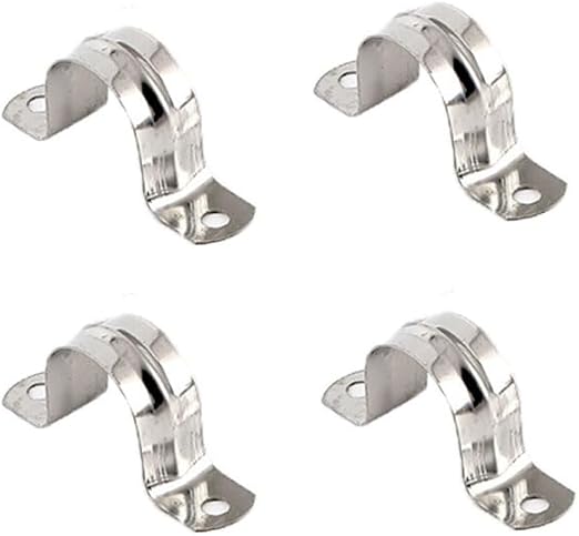 4PCS 40mm Conduit Clamps, Stainless Steel Two Hole Strap U Bracket ...