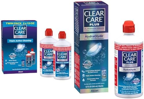 Amazon.com: Clear Care Cleaning & Disinfecting Solution Twin Pack with ...