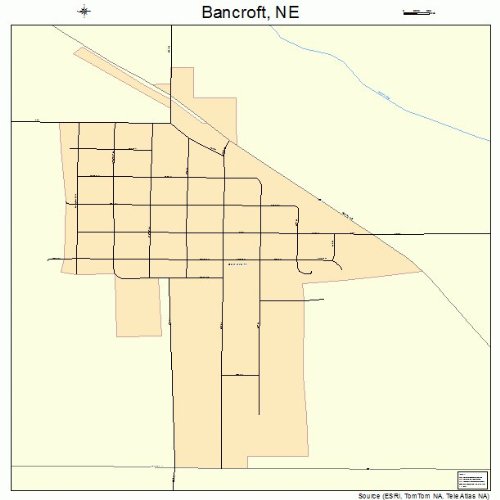 Amazon.com: Large Street & Road Map of Bancroft, Nebraska NE - Printed ...
