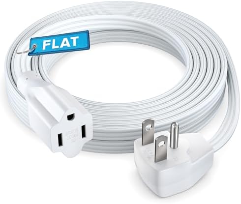 Amazon.com: Maximm Extension Cord Heavy Duty (12 Feet) Flat Wire 3 ...
