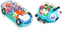 Amazon.com: ZHFUYS Light Up Transparent Car Toy for Kids, Sensory Toys ...