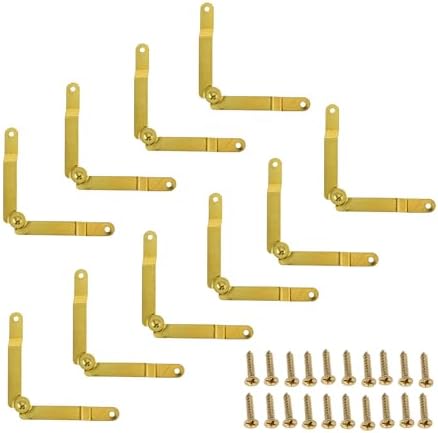 dophee 10Pcs Gold Folding Lid Support Hinges for Jewelry Box Gift ...