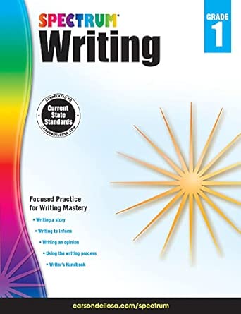 Spectrum Writing 1st Grade Workbooks, Learn to Write a Story, to Inform ...