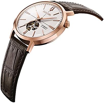 Amazon.com: Bulova Classic Automatic Men's Stainless Steel with Brown ...