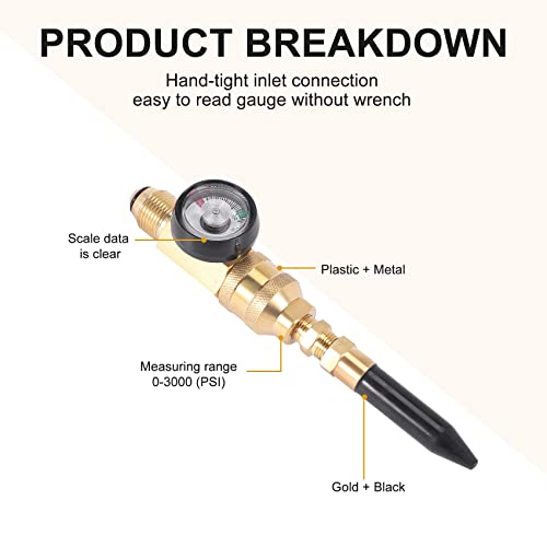 Pvczool Helium Tank Latex Balloon Inflator Regulator with Gauge for G5 ...