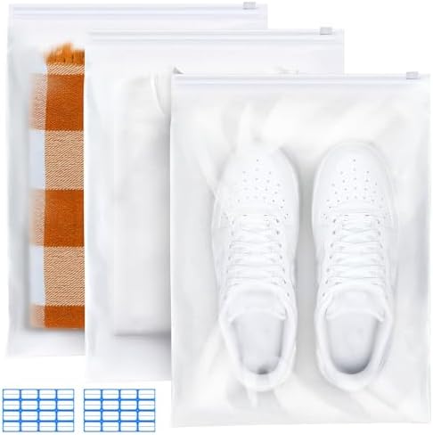 Reusable Zip Lock Bags, 30pcs 40x30cm Plastic Travel Storage Bags ...