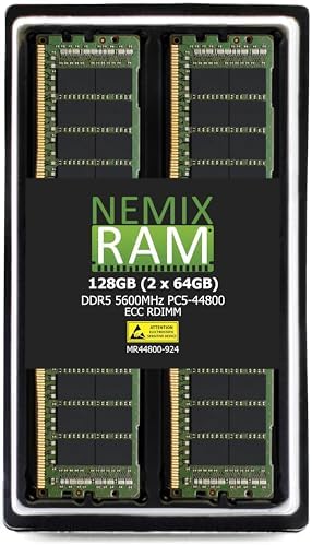 NEMIX RAM 128GB (2X64GB) DDR5 4800MHZ PC5-38400 2Rx4 1.1V CL40 288-PIN ...