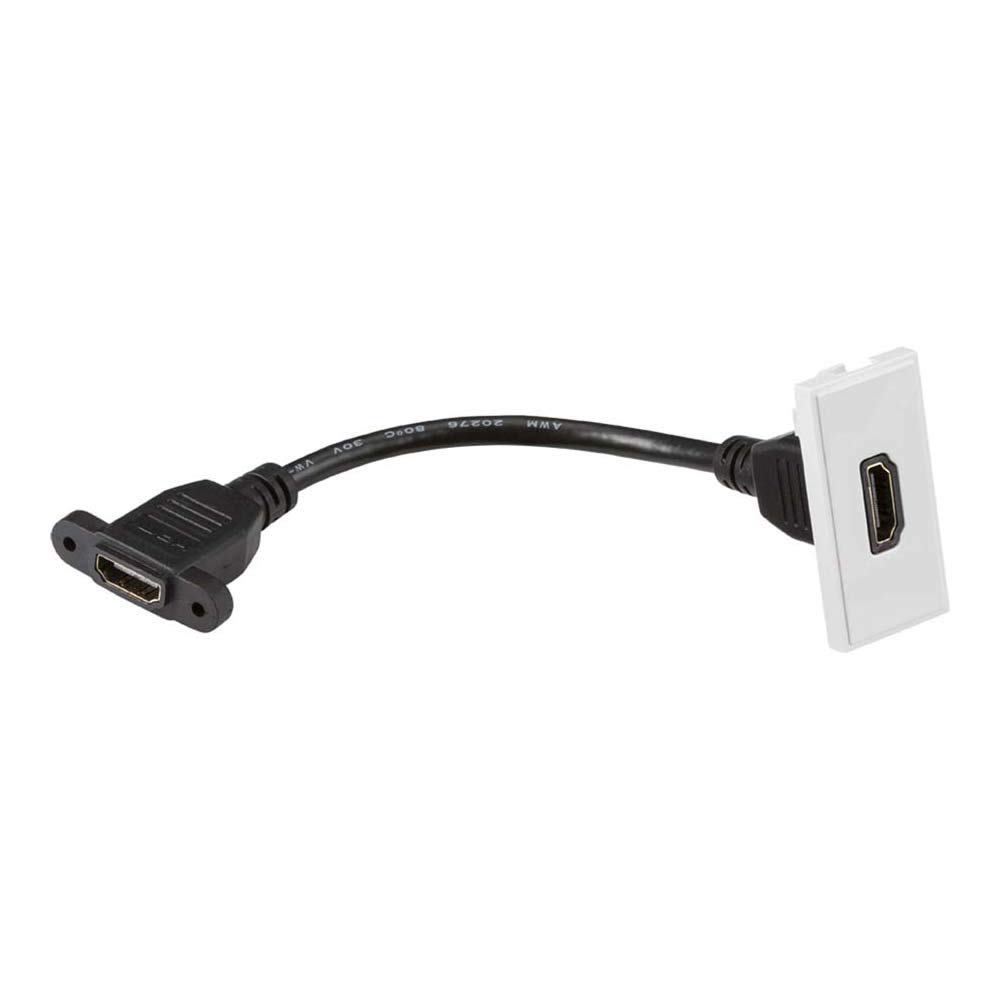 Knightsbridge NETHDMIWH HDMI Outlet Module, White, 25 mm x 50 mm ...