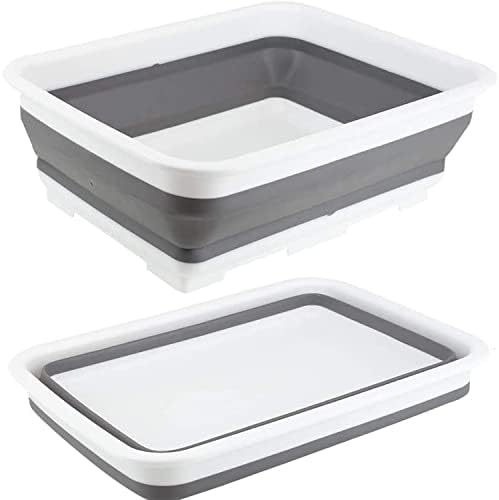 DIVCHI Folding Washbasin Collapsible Washing Up Bowl Retractable ...