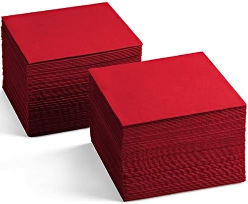 Amazon.com: Disposable Linen-Feel Cocktail Napkins, 200-Pack 5" x 5 ...