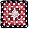 Amazon.com: Red Heart All in One Granny Square Black -Carnation Code ...