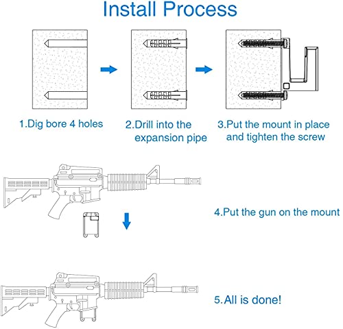 Snapklik.com : Rifle Wall Mount,Solid ABS Wall Mount And Display, Rifle ...
