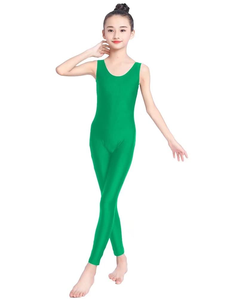 Snapklik.com : Girls Spandex Tank Dance Unitard Kids Dancewear