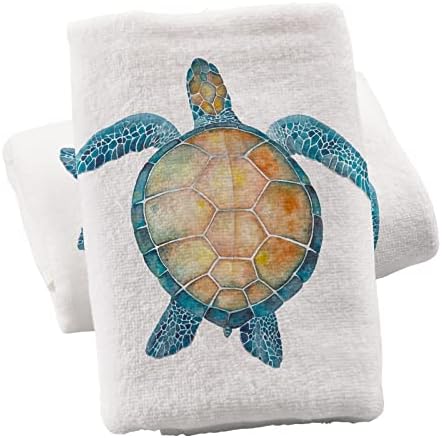 Amazon.com: ZOCHOTEN Aqua Blue Sea Turtle 3-Piece Set Towel Bathroom ...