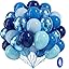 Amazon.com: BAUANOOY Carnival Balloons, 60pcs 12 Inch Red Light Blue Royal Blue Yellow Latex ...